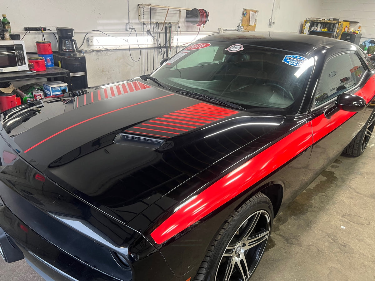 Two Tone Layered Strobe Hood for 2014-2024 Dodge Challenger – Acerbographix