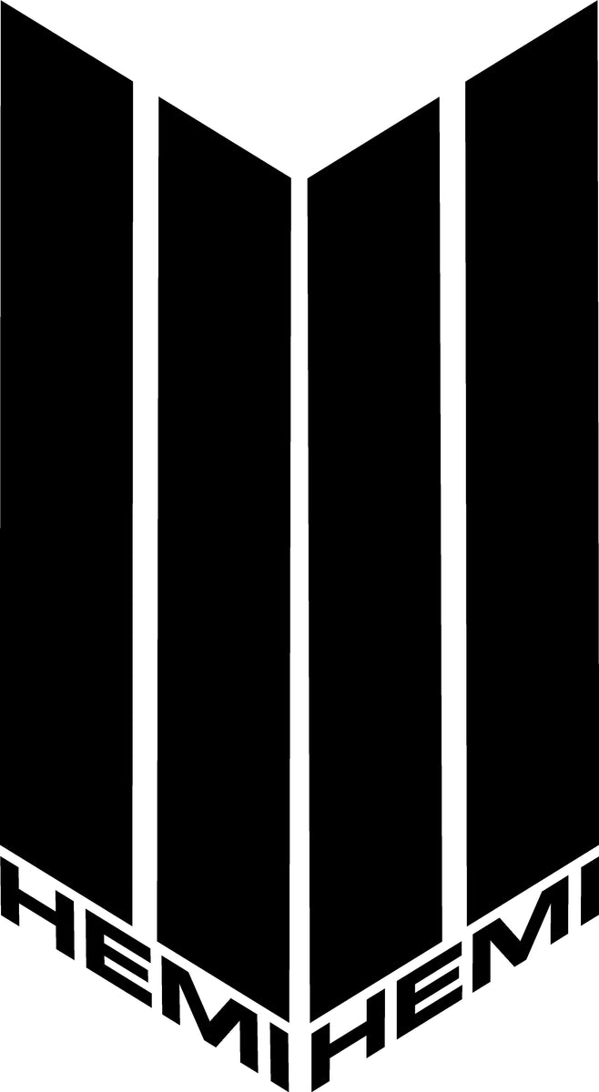 "HEMI" Fender Slash Decals for 2009-2018 Dodge Ram 1500 (x2 ...