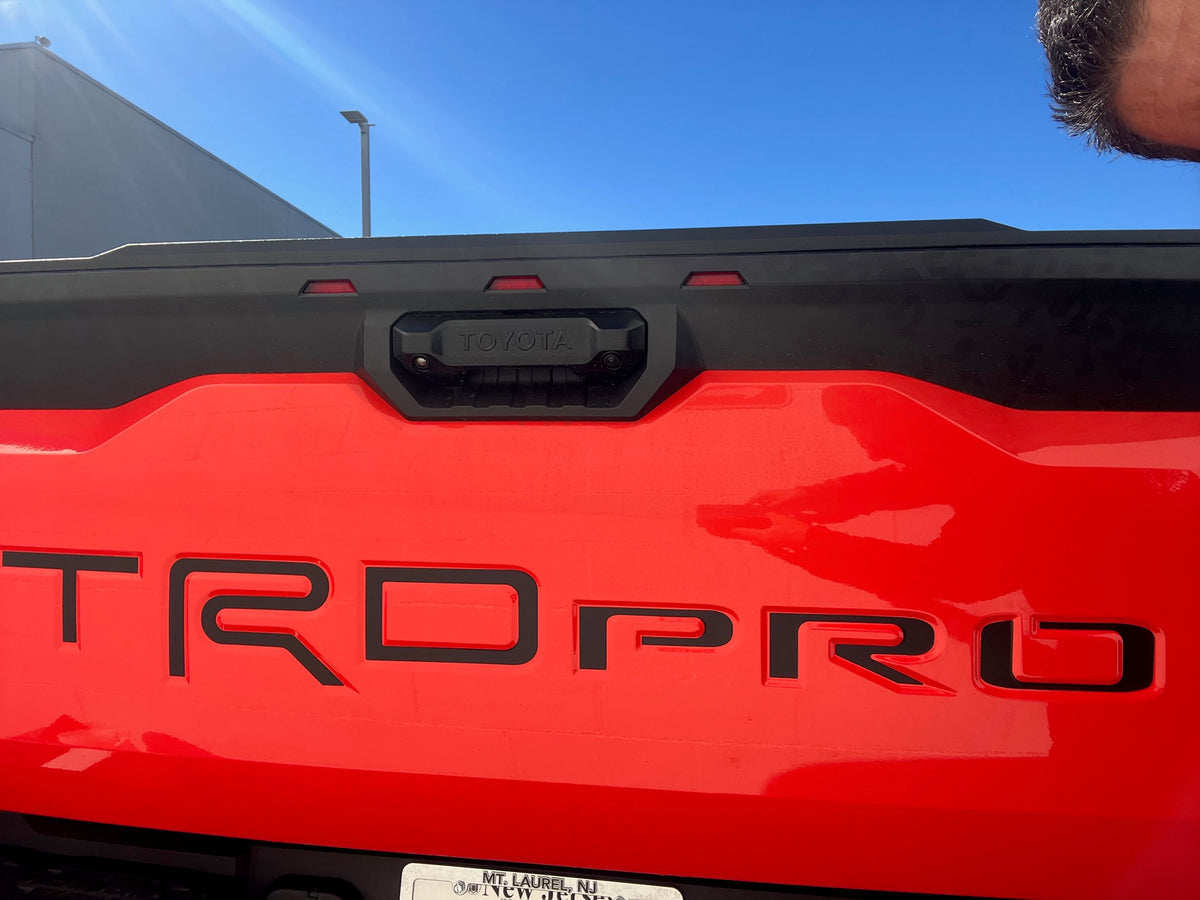 Tailgate Lettering Insert "TRD PRO" Decal for 2022-2023 Toyota Tundra ...